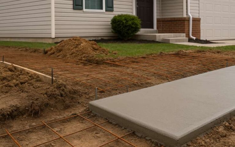 Grading and Reinforcement in Sidewalk Construction